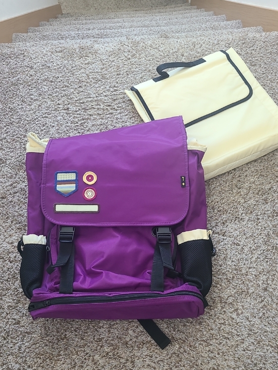 Storage & Organization | Purple Nylon Backpack With Cream Accents ...